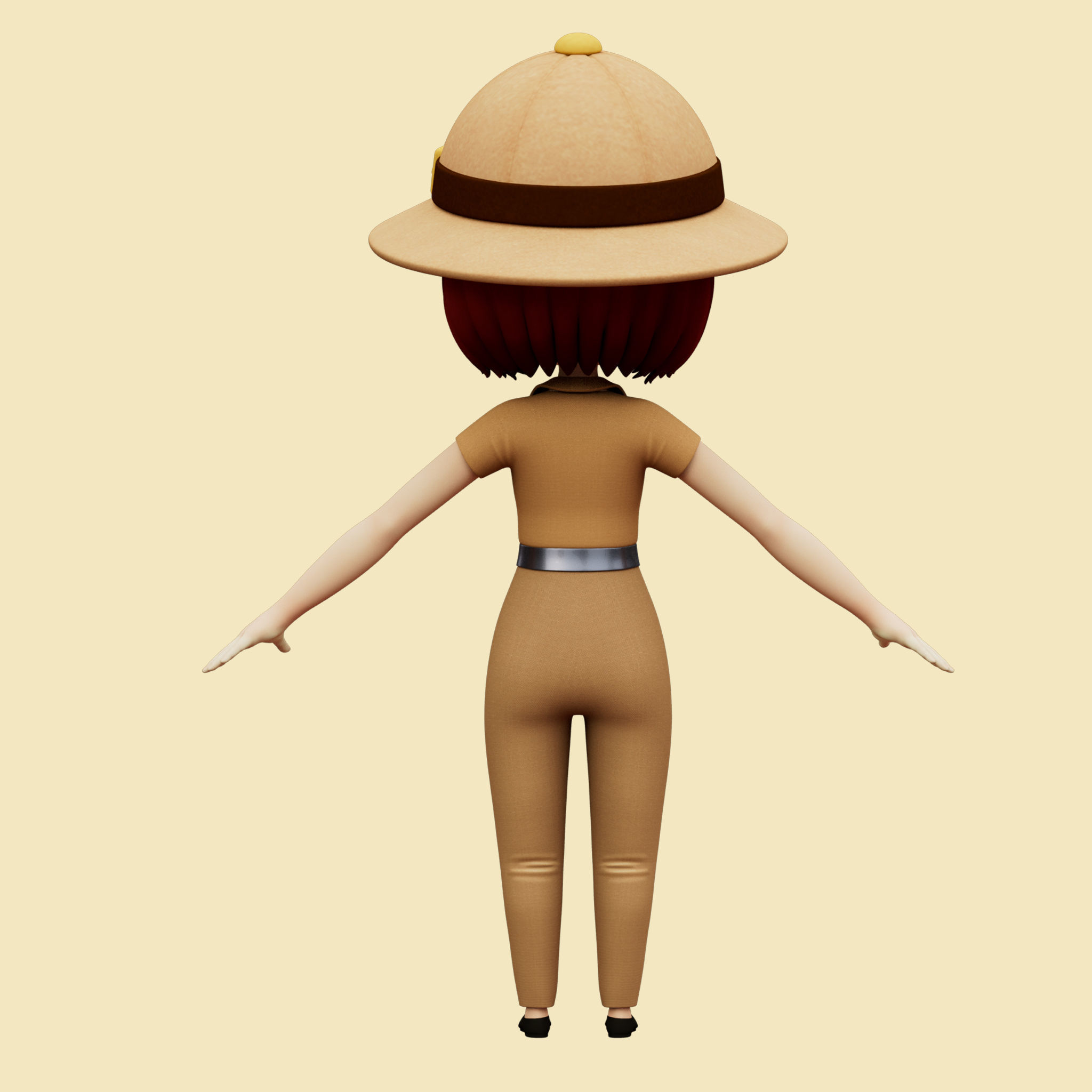 explorer cartoon character 3D model rigged | CGTrader