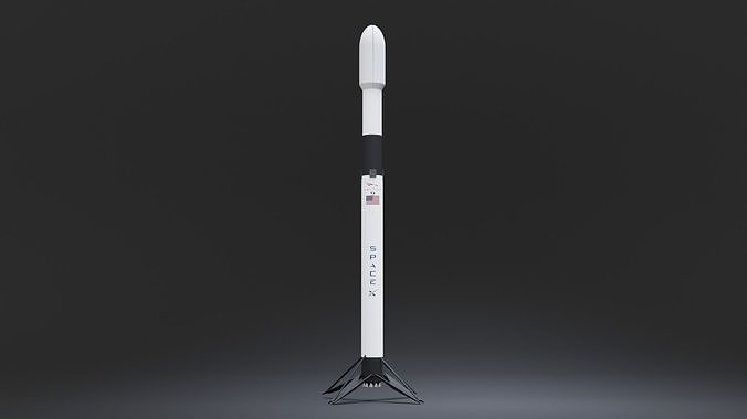 3D model Falcon 9 - 3D Model VR / AR / low-poly | CGTrader