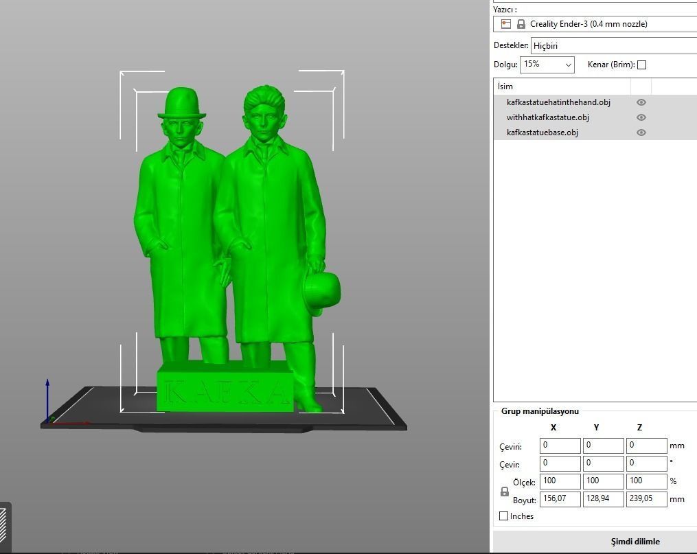 Franz Kafka 3D model 3D printable | CGTrader