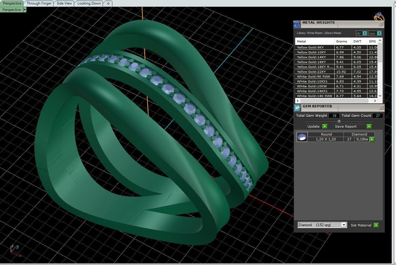 Fashion Twisted Rope ring ready for printing stl format 3D model 3D ...