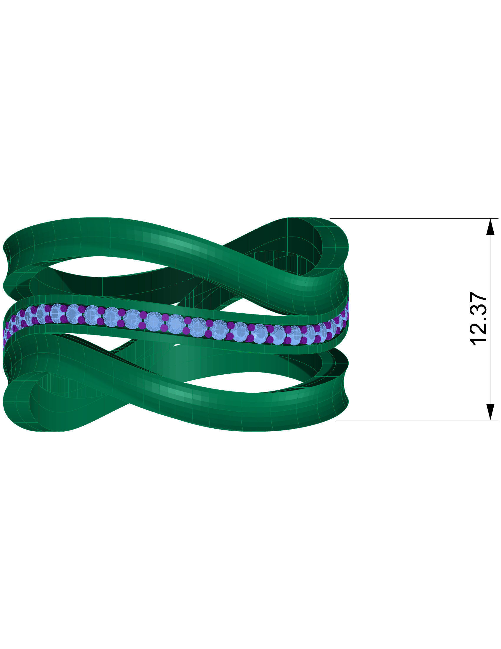 Fashion Twisted Rope ring ready for printing stl format 3D model 3D ...