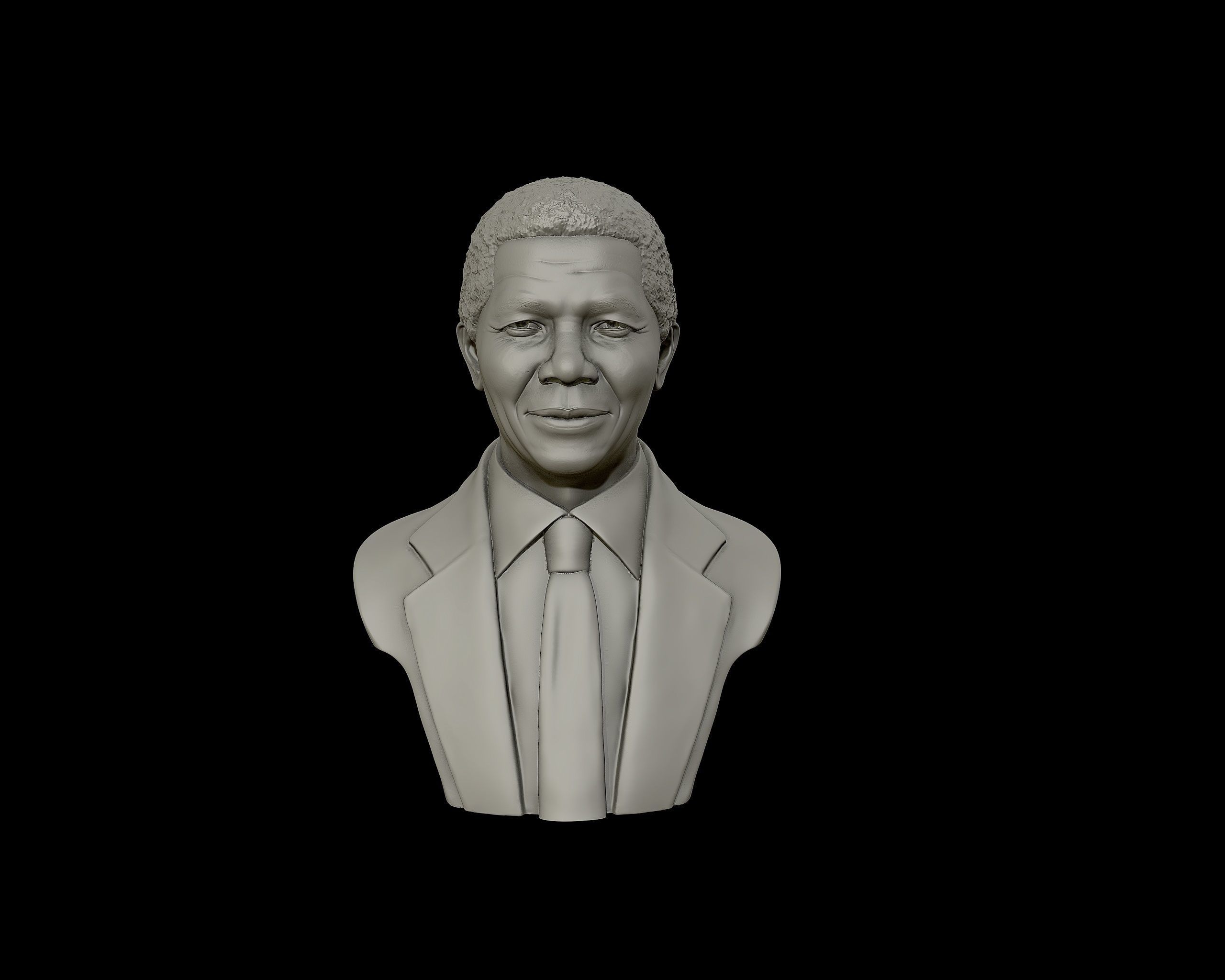 Nelson Mandela 3D sculpture 3D model 3D printable | CGTrader