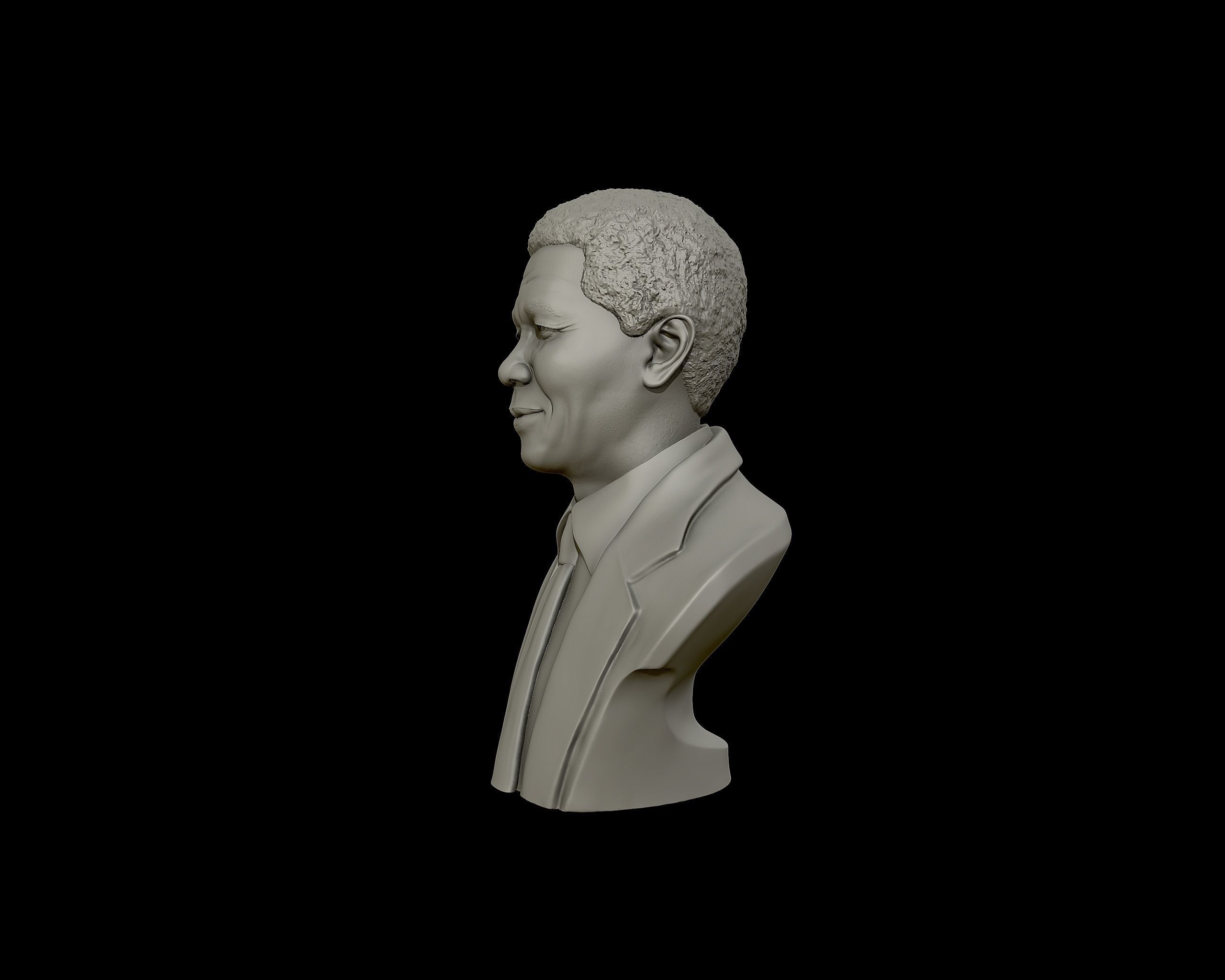 Nelson Mandela 3D sculpture 3D model 3D printable | CGTrader