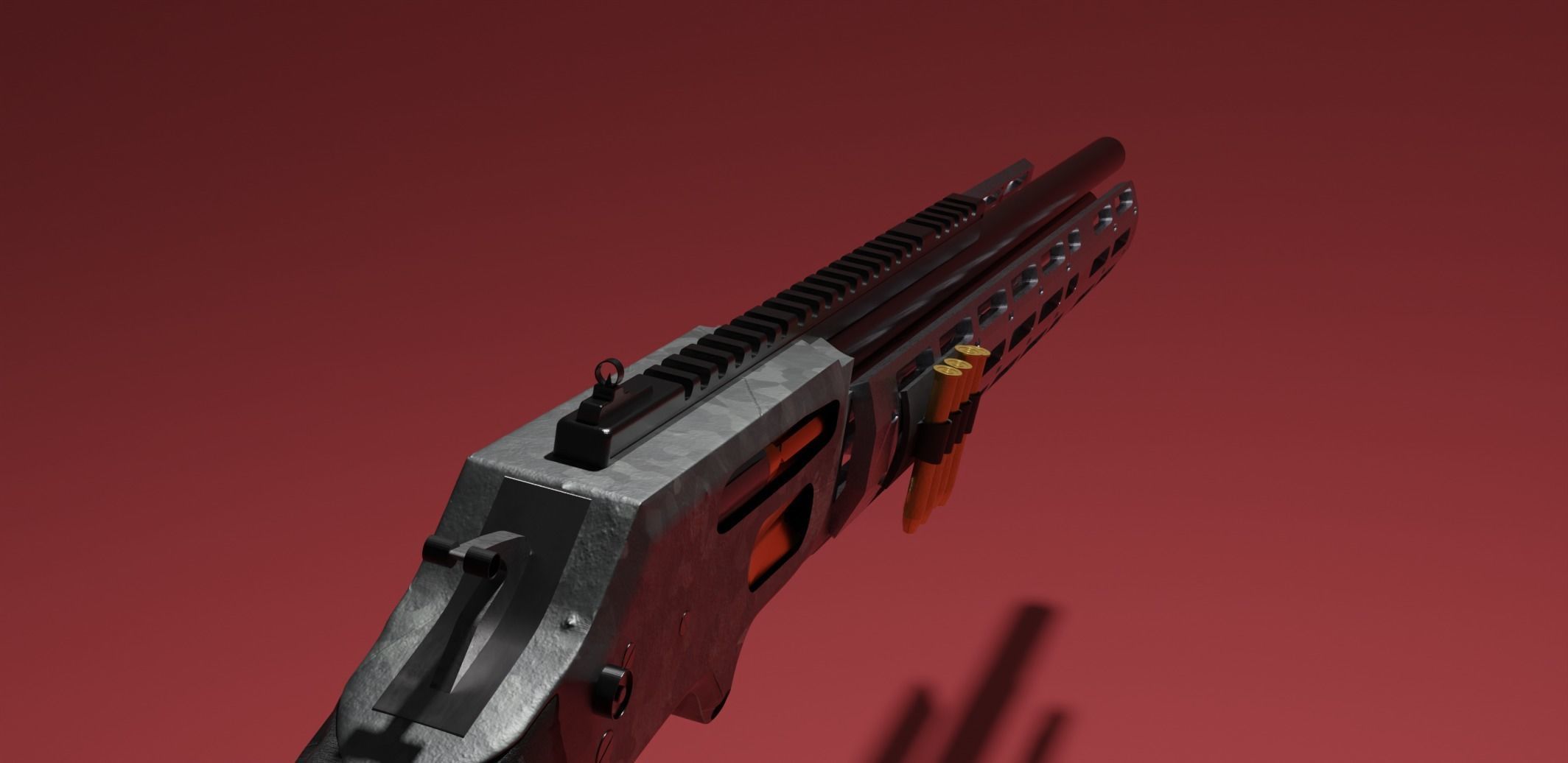 Modernized Tactical Winchester Lever Action Rifle 3D model | CGTrader