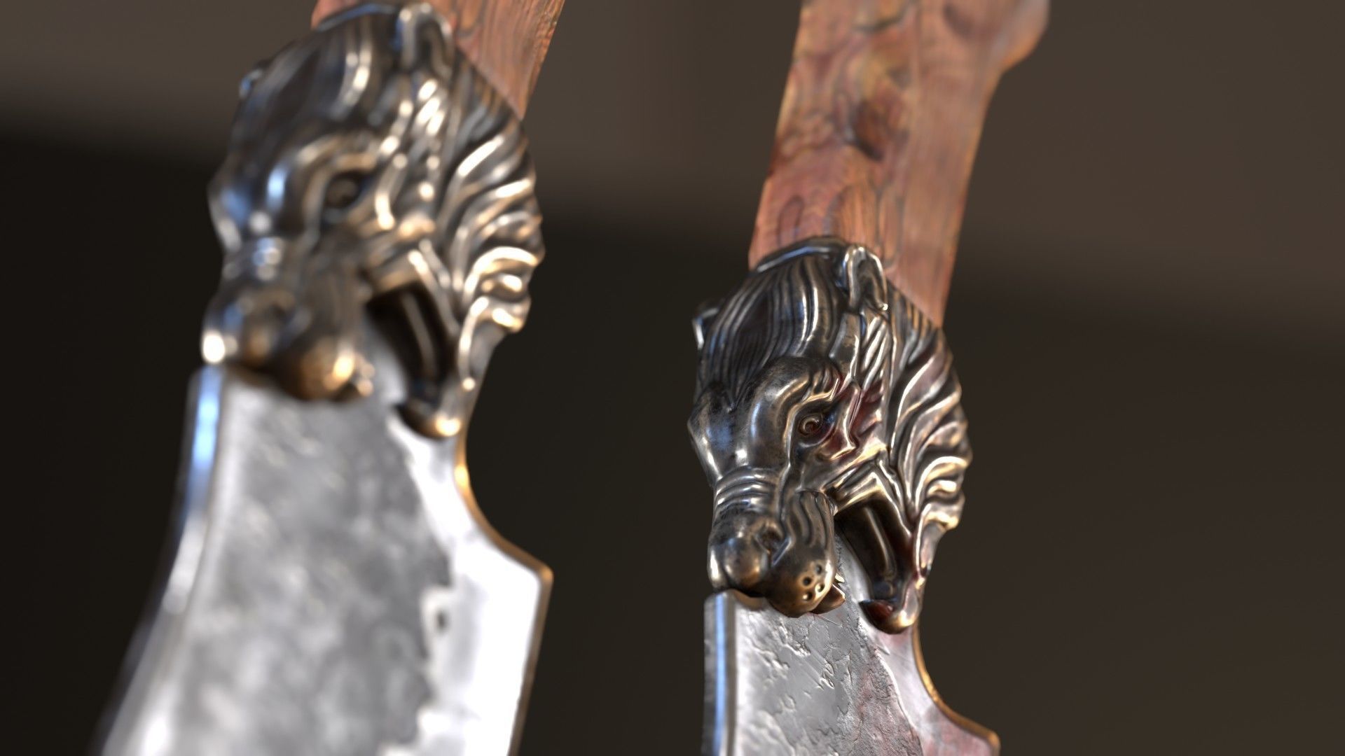 3D model Lion Knife low-poly 3D model VR / AR / low-poly | CGTrader