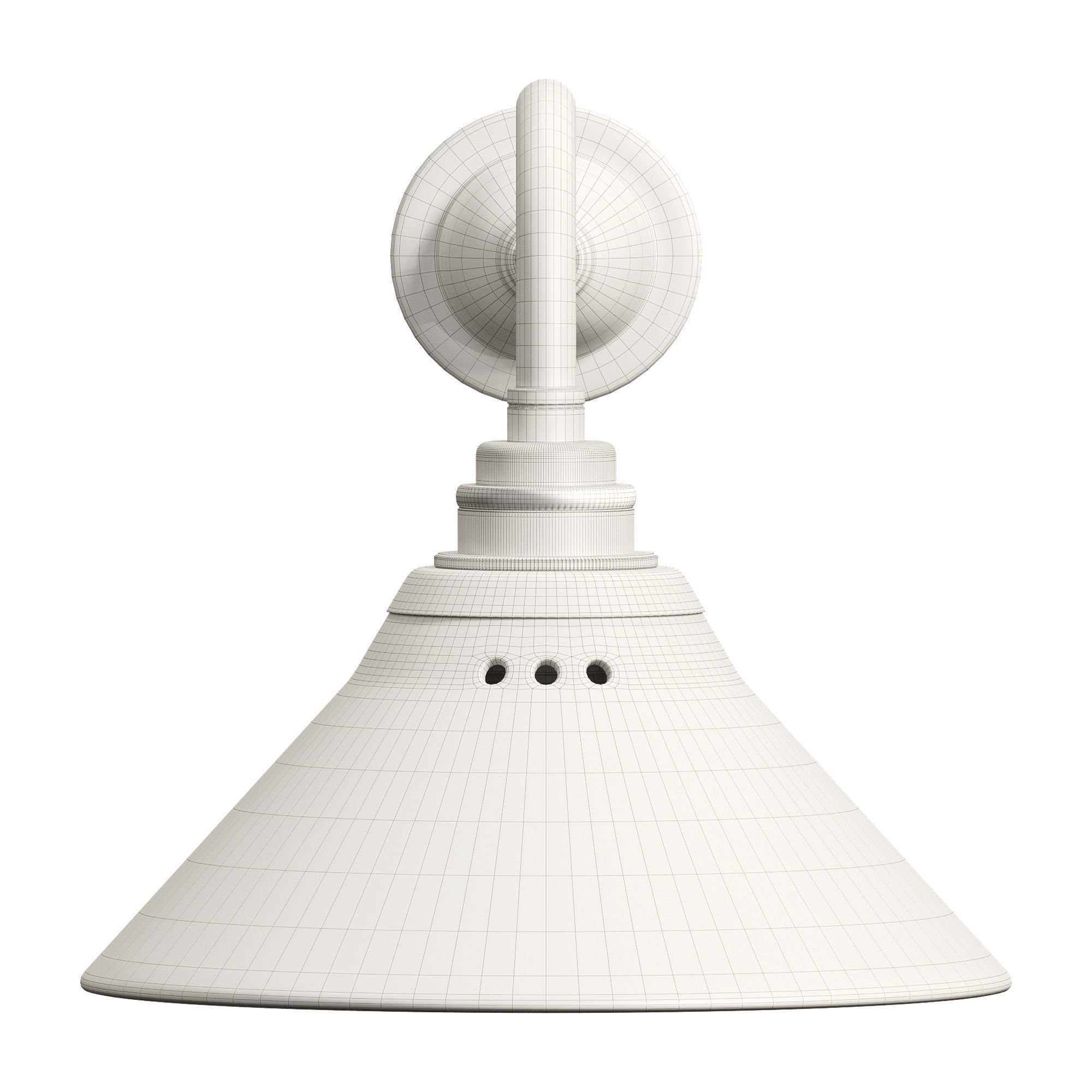 Mini Creamware Wall Light by deVOL 3D model | CGTrader