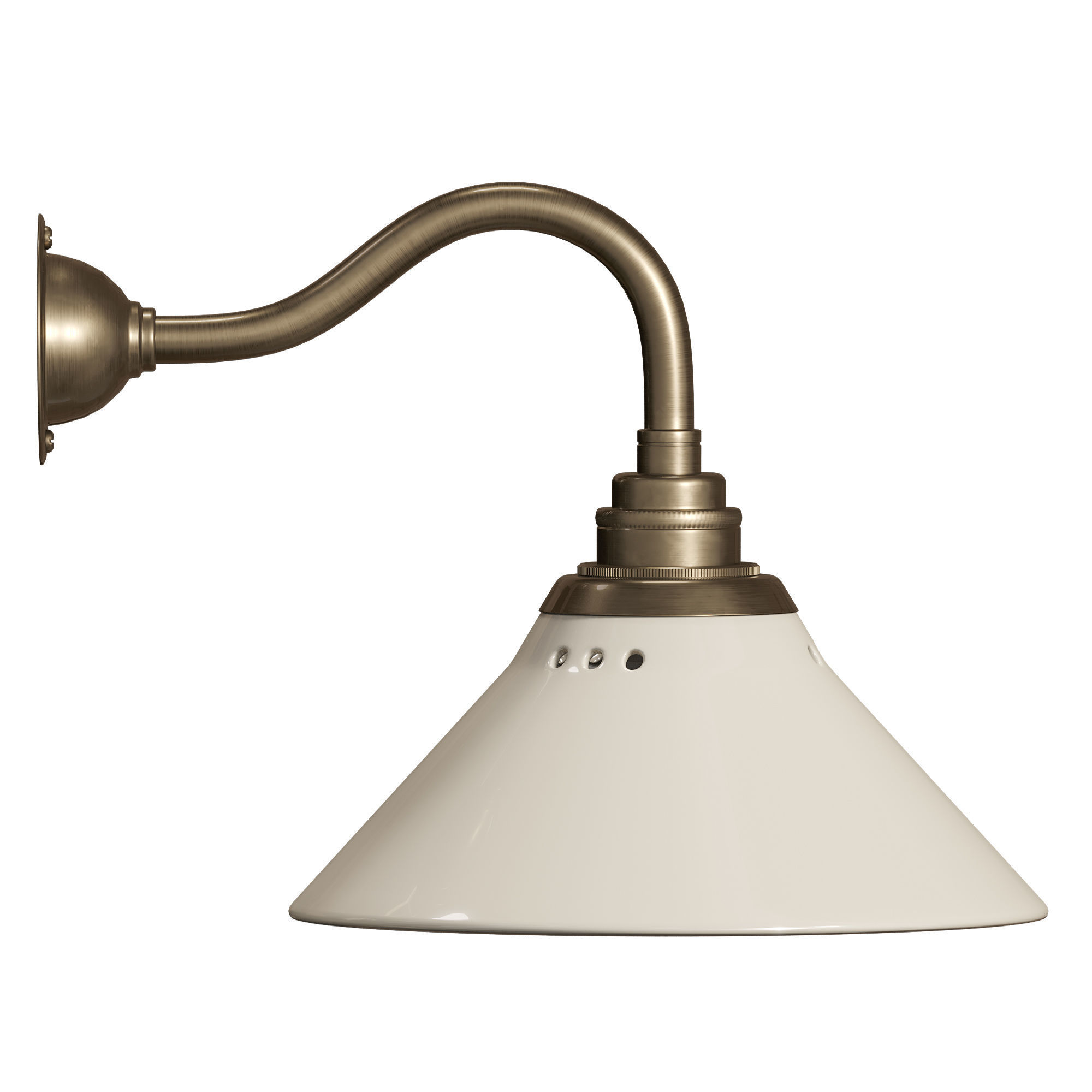 Mini Creamware Wall Light by deVOL 3D model | CGTrader