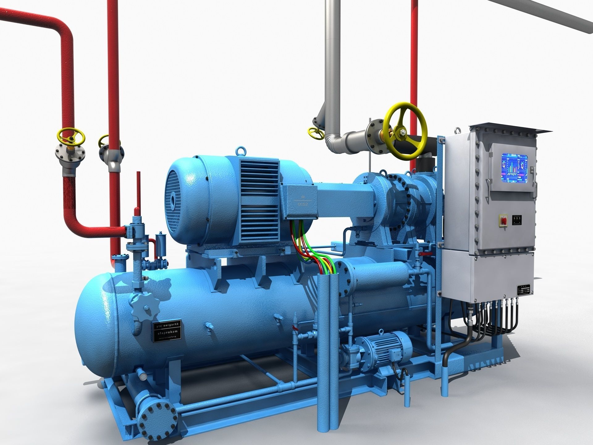 Ammonia Compressor 3D model | CGTrader