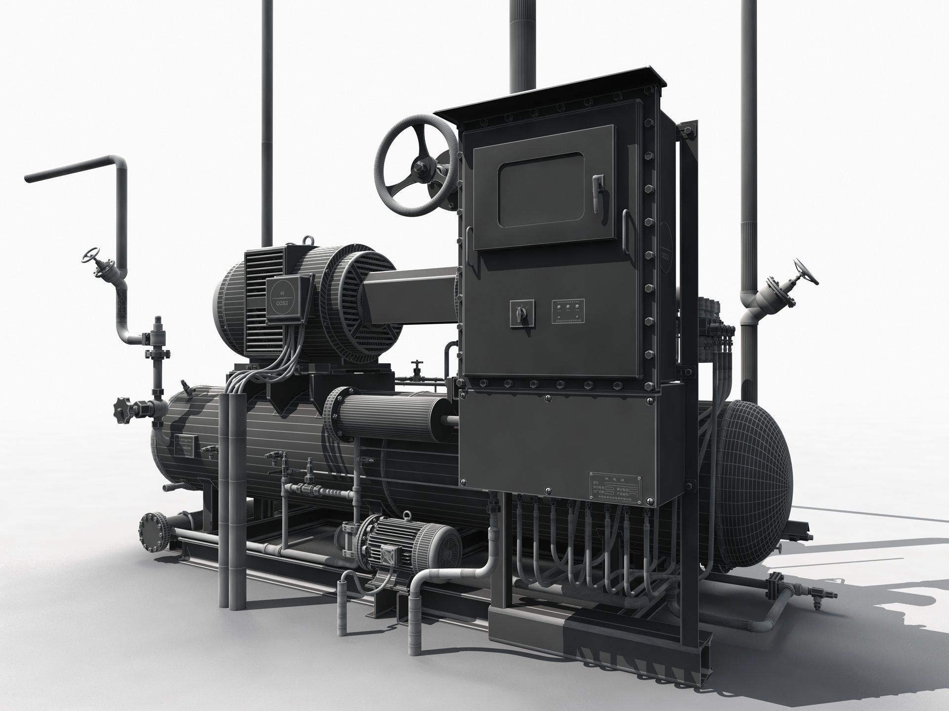 Ammonia Compressor 3D model | CGTrader