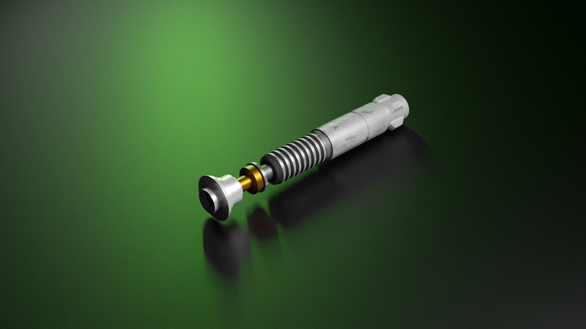 Luke Skywalker Ligthsaber Green 3D model | CGTrader