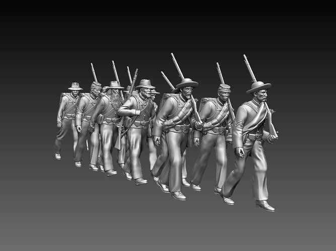 Soldiers Confederate us civil war 3D model 3D printable | CGTrader