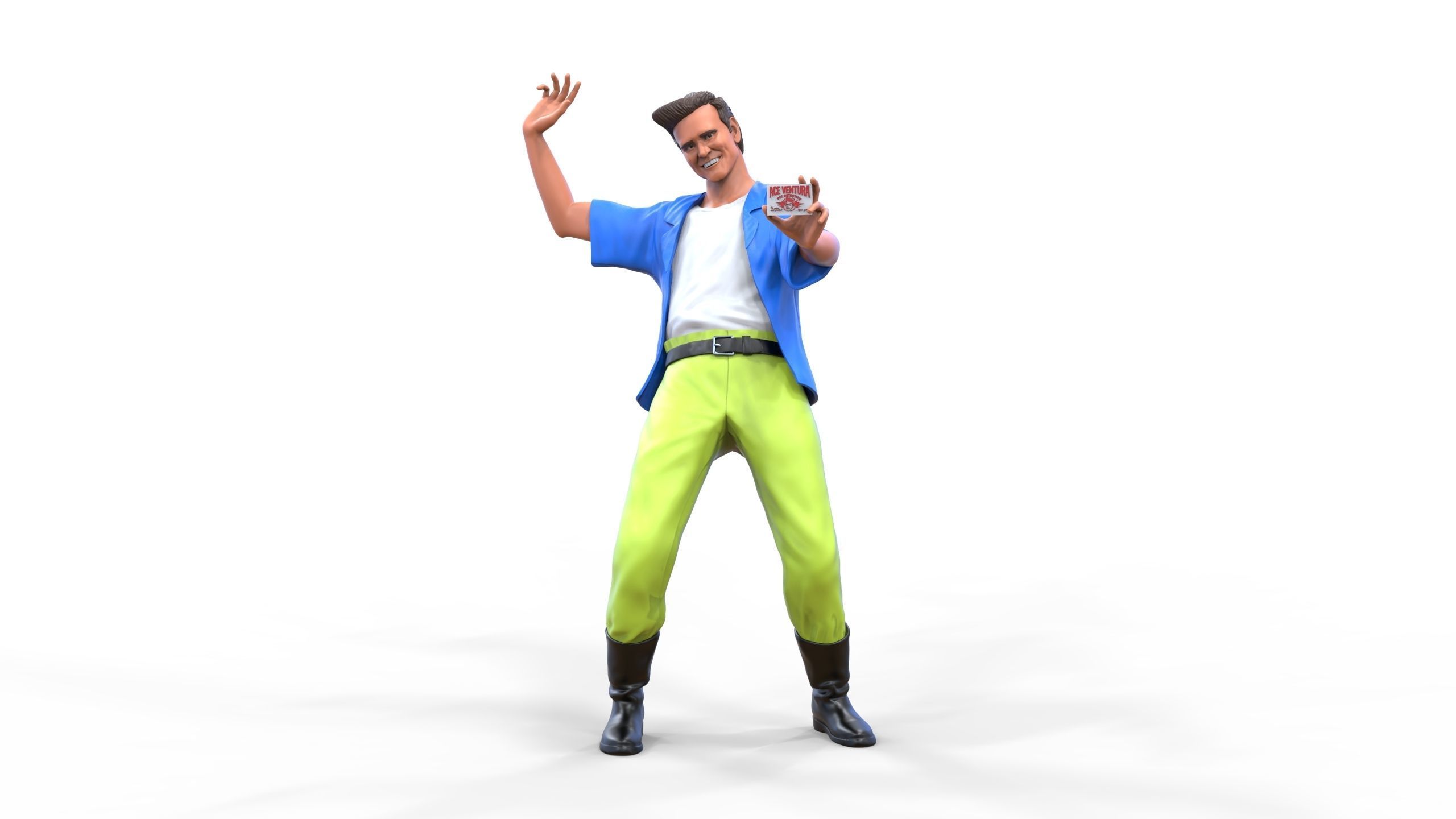 Jim Carrey Ace 3D model 3D printable | CGTrader