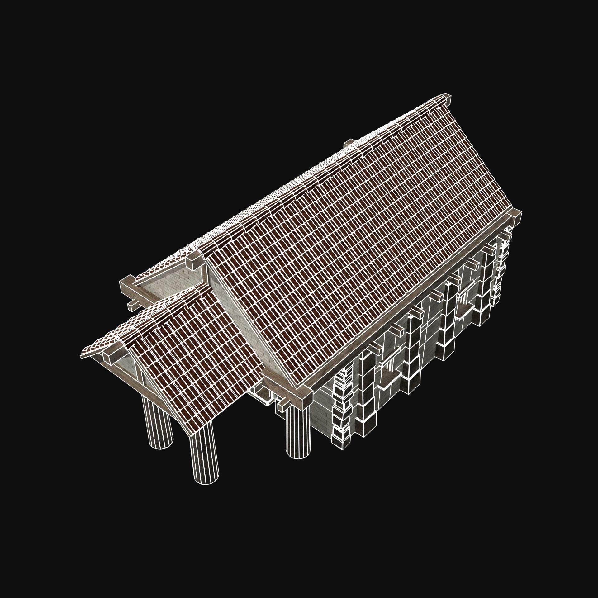 3D model ANCIENT GREEK ROMAN STONE ROME HOUSE HUT BUILDING COLLECTION ...