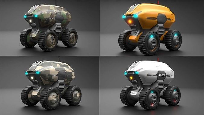 Sci-Fi Droid Robot Vehicle Collection | CGTrader