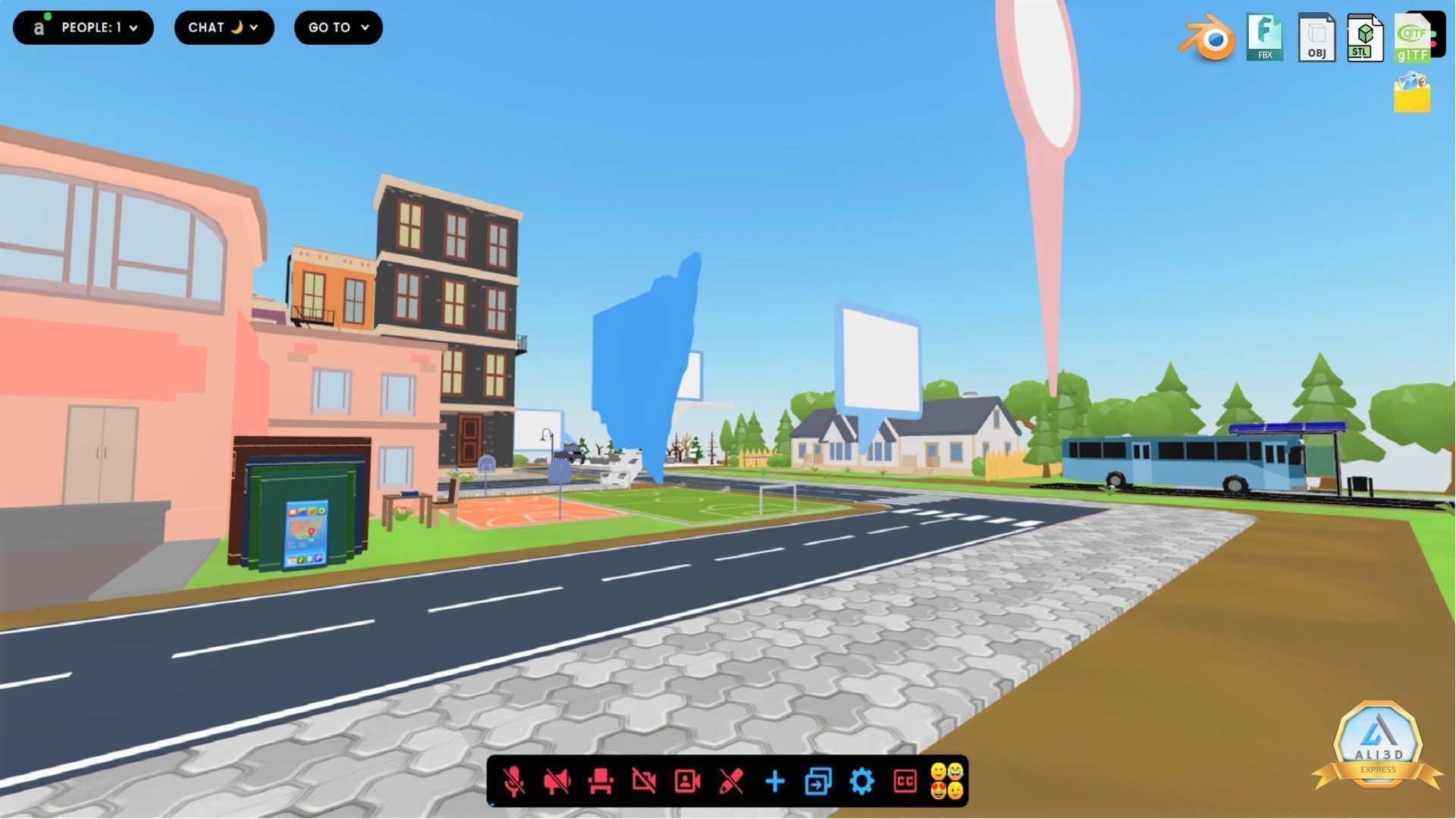 3D model 3D Metaverse FrameVR Environment Baked VR / AR / low-poly ...
