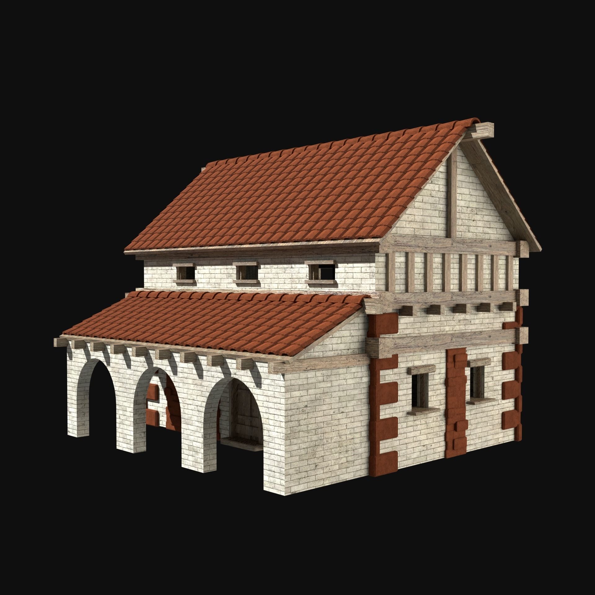 3D model ROMAN ANCIENT GREEK STONE ROME HOUSE HUT BUILDING COLLECTION ...