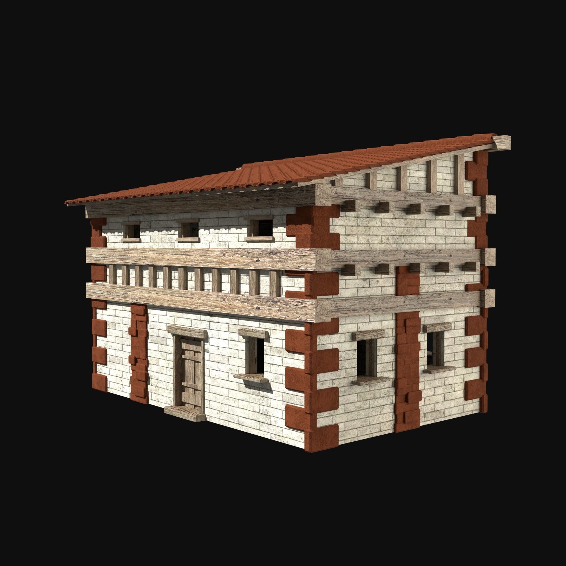 3D model ROMAN ANCIENT GREEK STONE ROME HOUSE HUT BUILDING COLLECTION ...