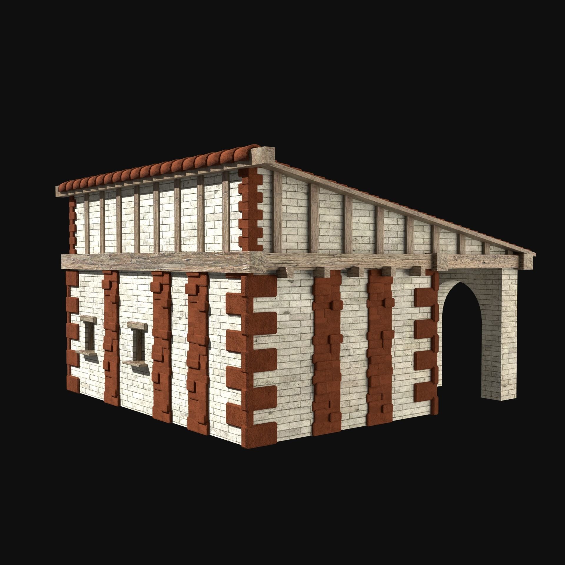 3D model ROMAN ANCIENT GREEK STONE ROME HOUSE HUT BUILDING COLLECTION ...