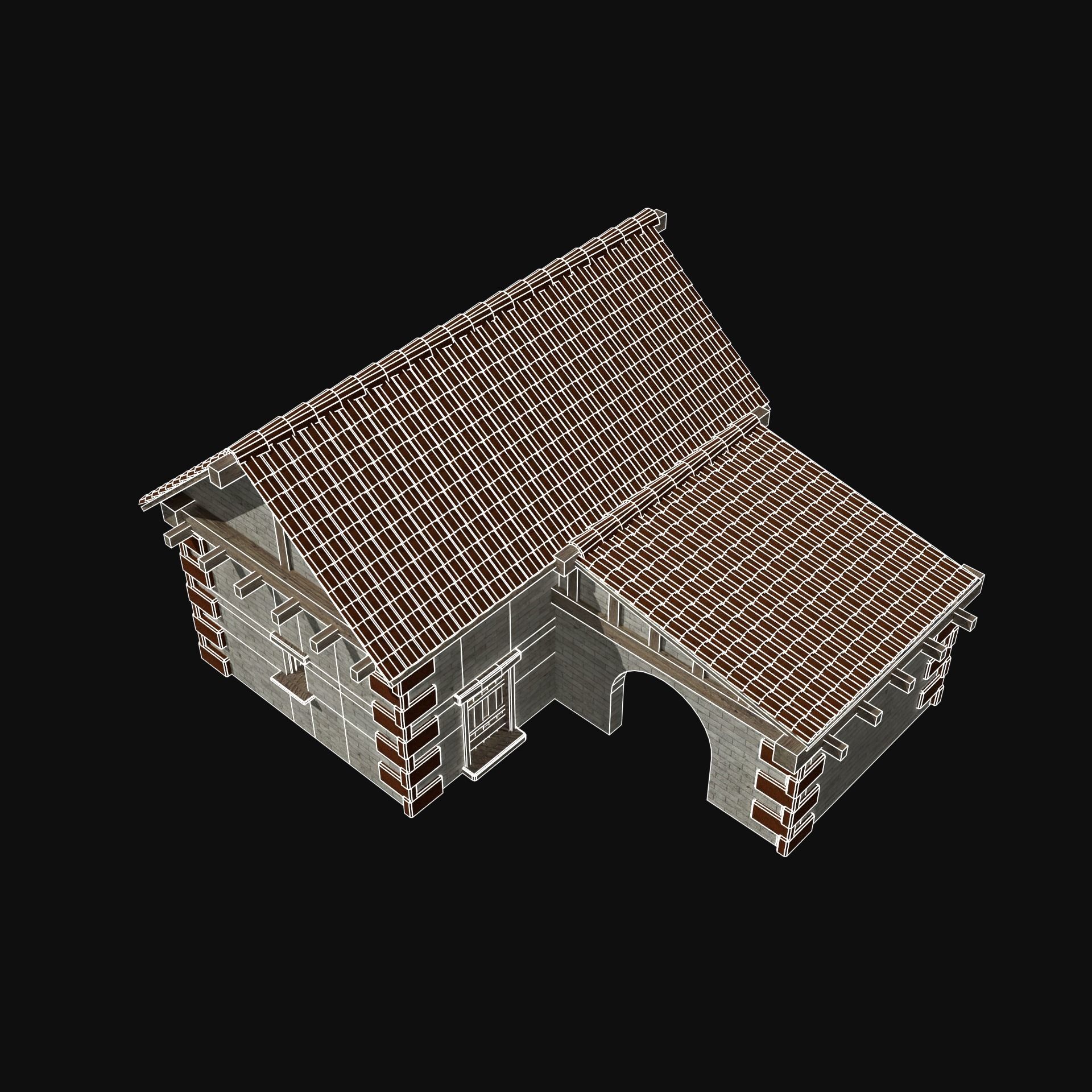 3D model ROMAN ANCIENT GREEK STONE ROME HOUSE HUT BUILDING COLLECTION ...
