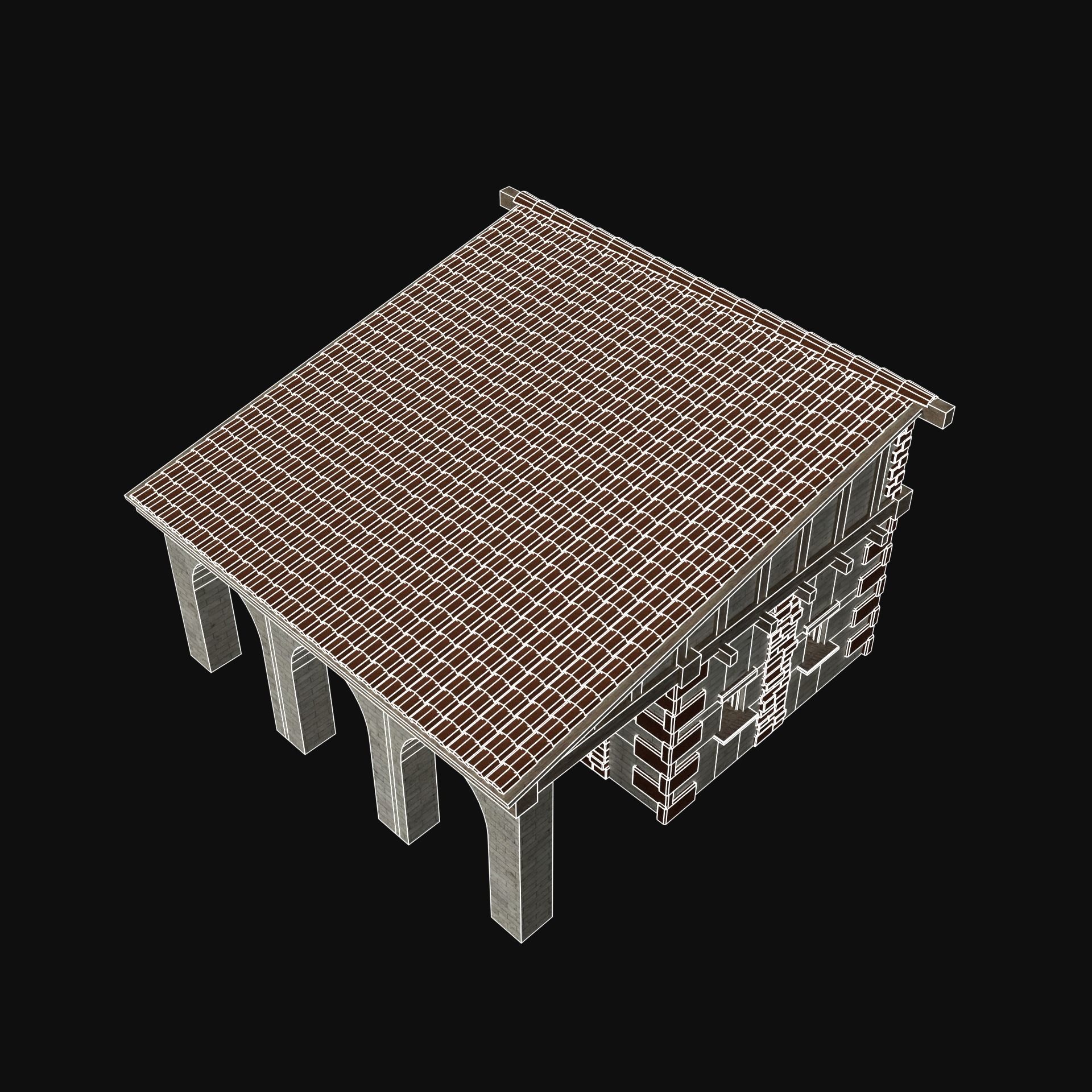 3D model ROMAN ANCIENT GREEK STONE ROME HOUSE HUT BUILDING COLLECTION ...