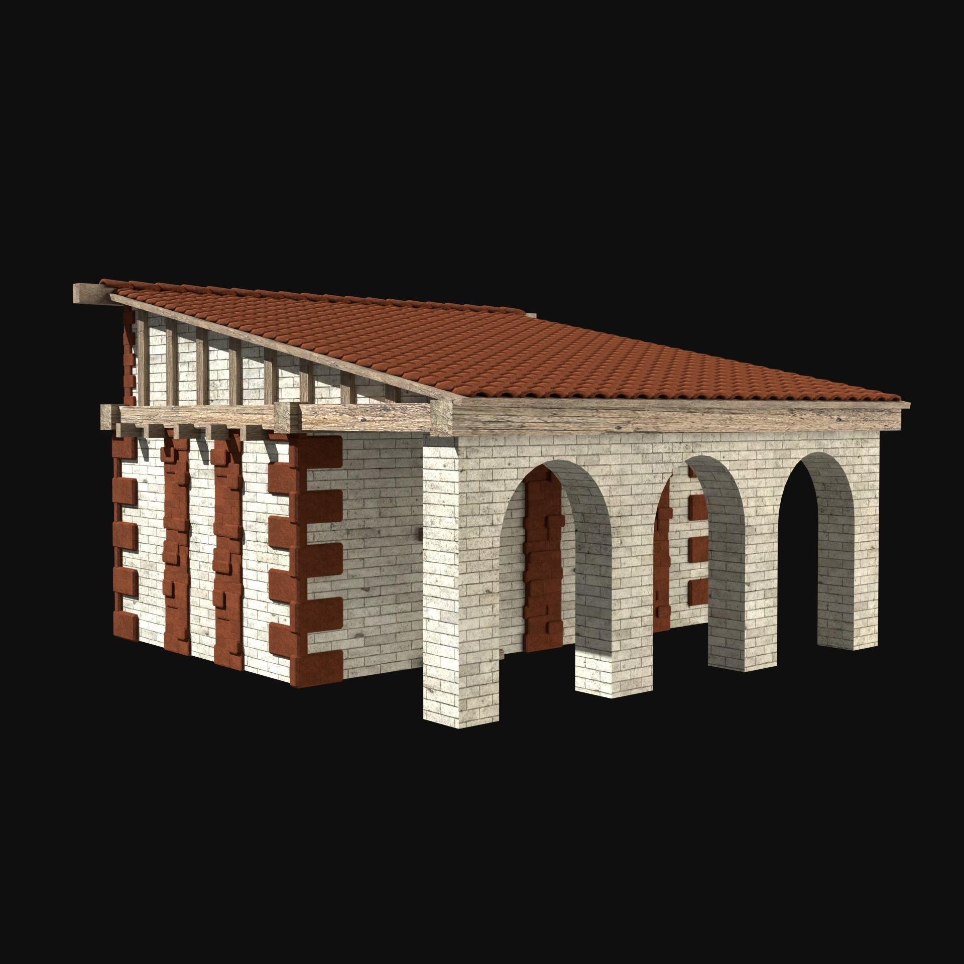 3D model ROMAN ANCIENT GREEK STONE ROME HOUSE HUT BUILDING COLLECTION ...