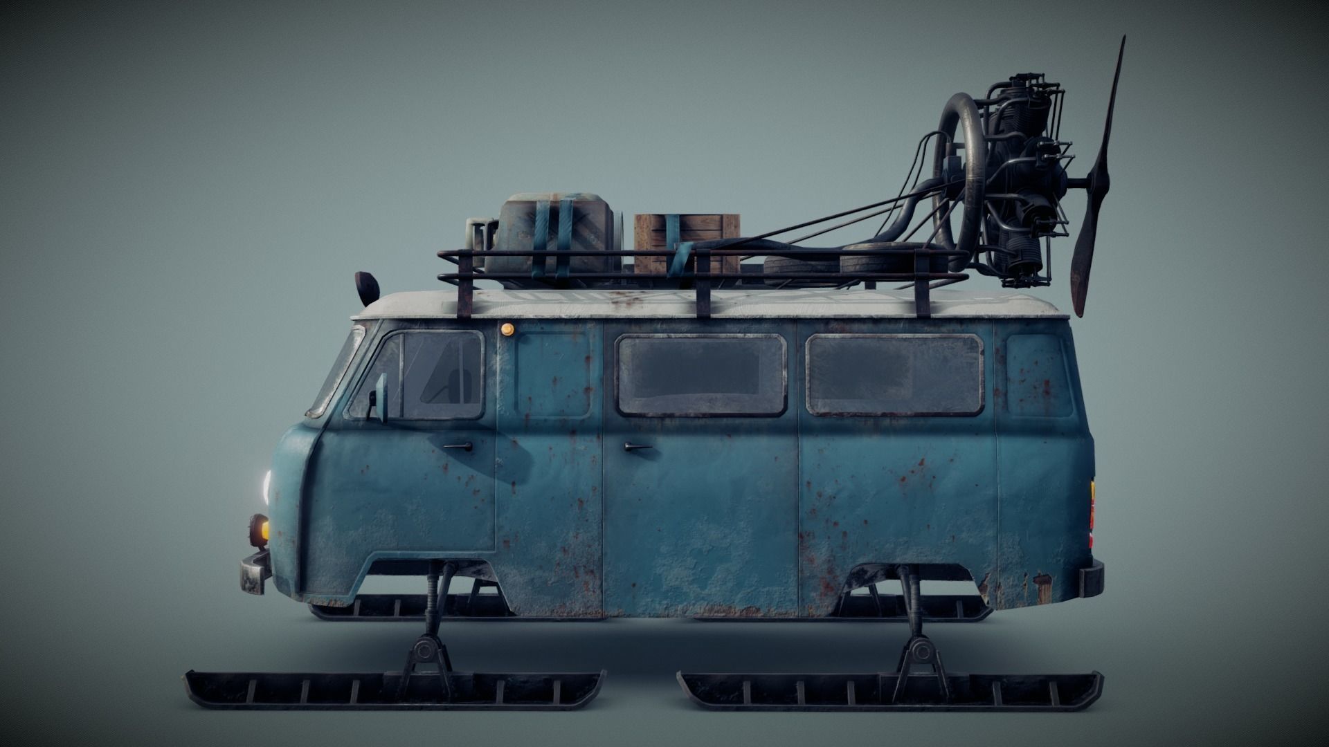 Buchanka Snow Glider free VR / AR / low-poly 3D model | CGTrader