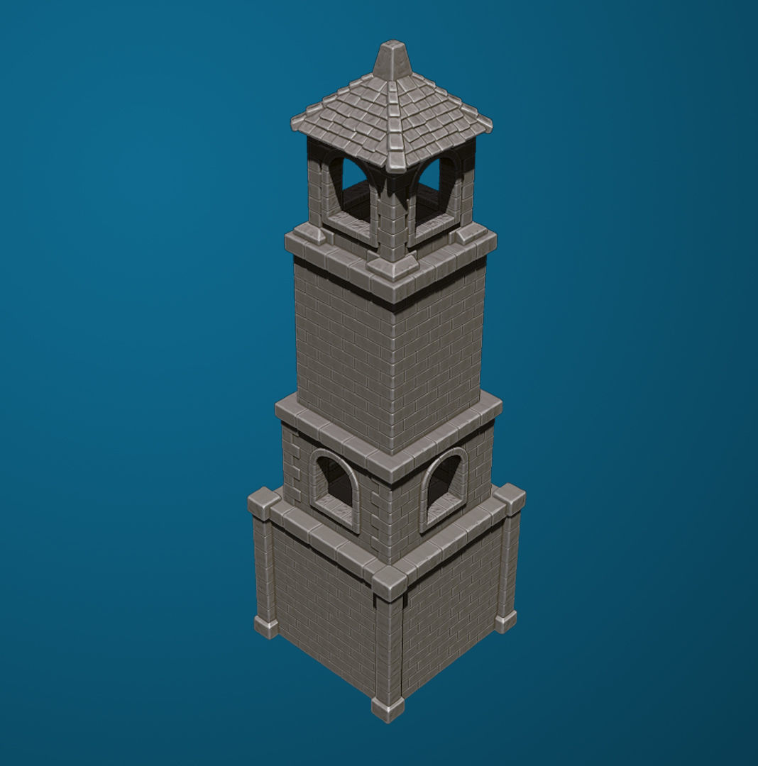 Medieval Tower 01 3D print model 3D model 3D printable | CGTrader