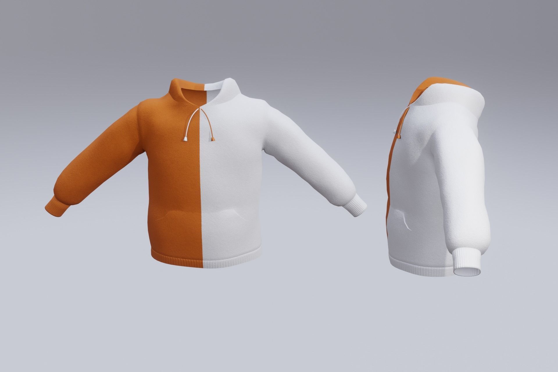 3D model Hoodie 3d Model - Low poly 3d model Clothing VR / AR / low ...