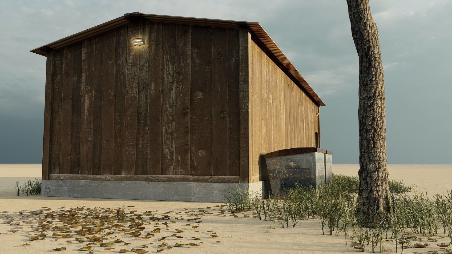 3D model Large Barrack VR / AR / low-poly | CGTrader