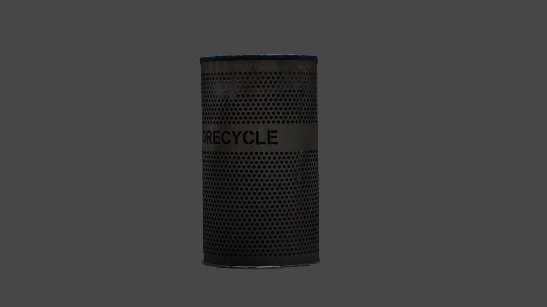 Rusty Recycle Trash Can Bin 3D model | CGTrader