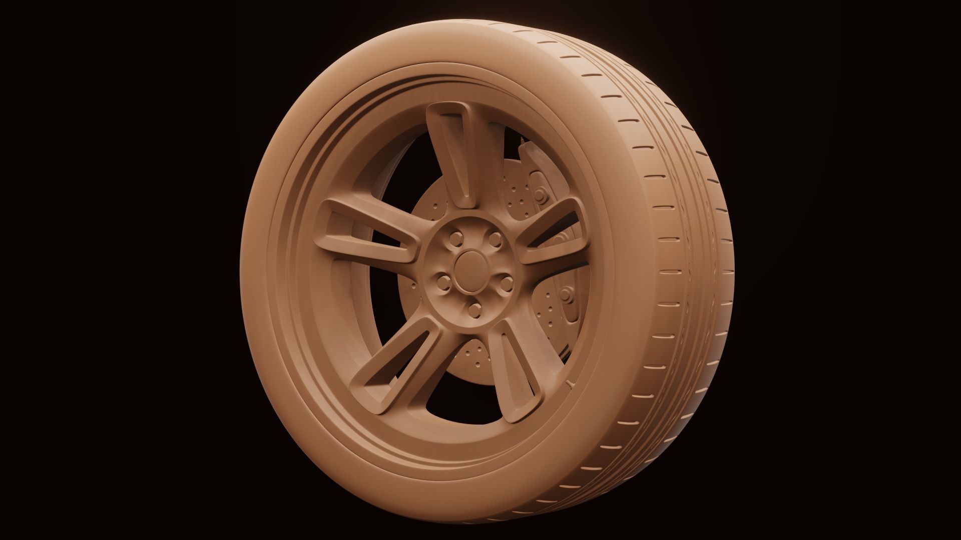 Sport Car Alloy Wheel Model 3D model | CGTrader