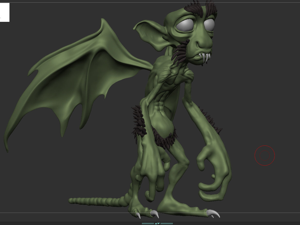 Creature Bat Figure 3D model 3D printable | CGTrader