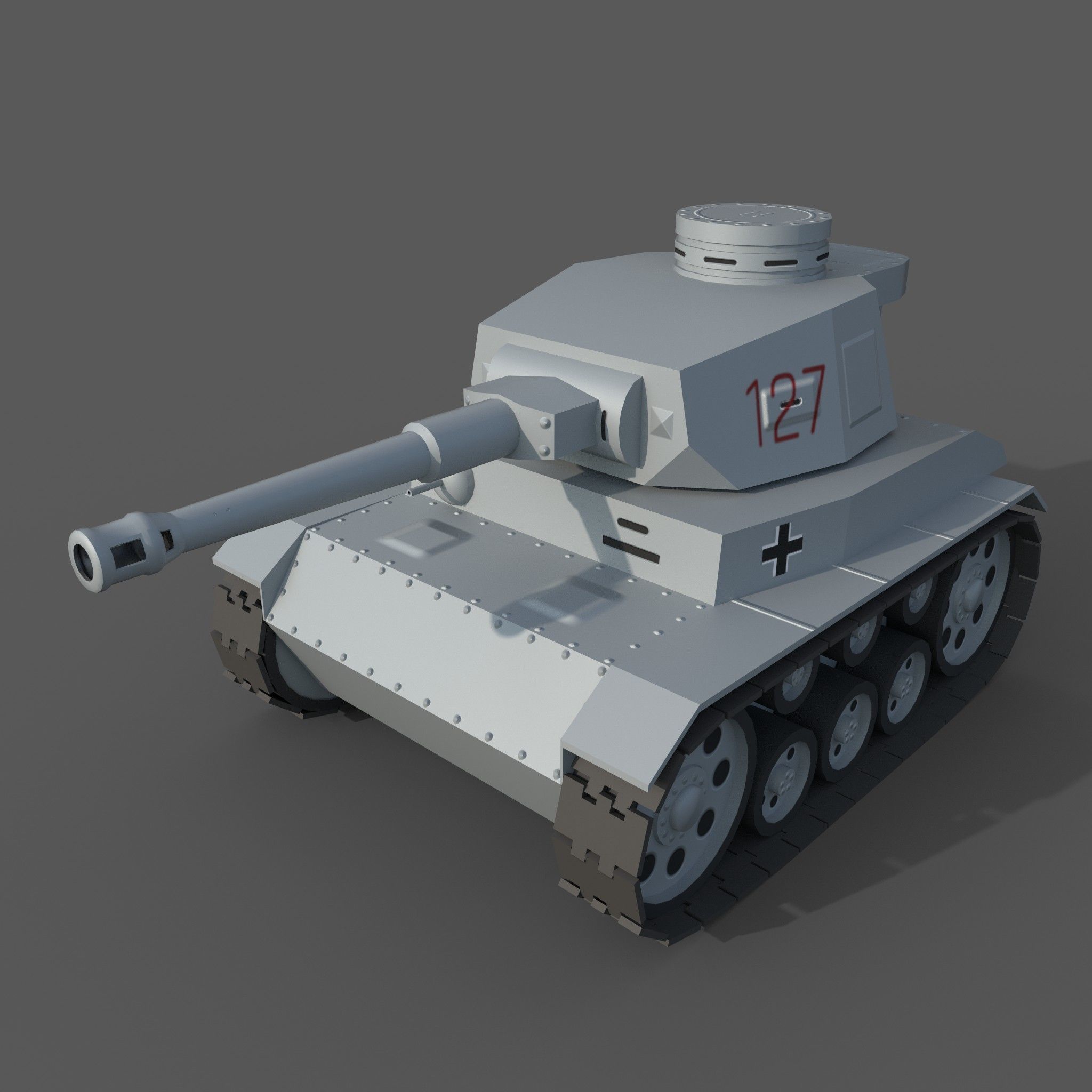 3D model Cartoon Pz IV F2 VR / AR / low-poly | CGTrader