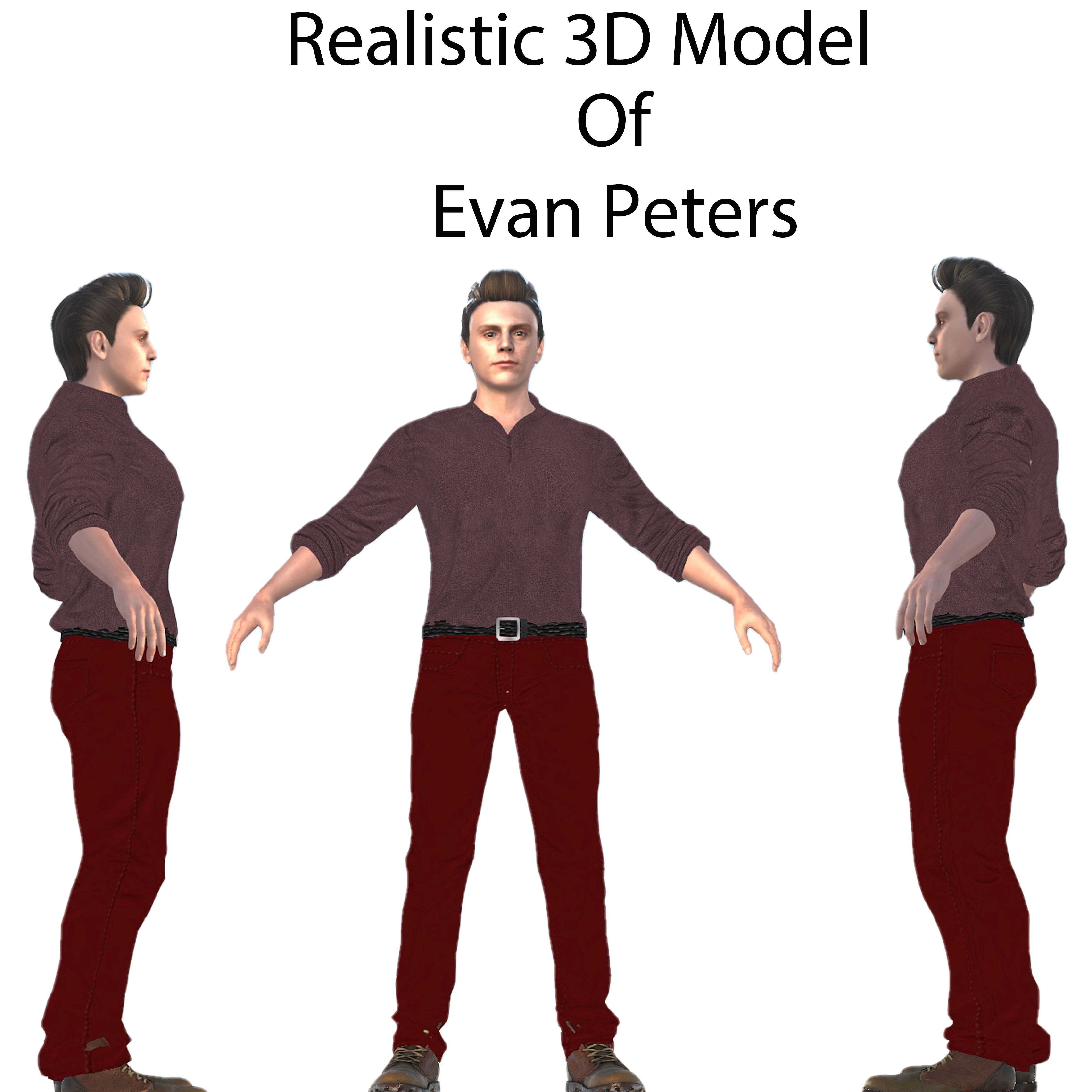 3D model Evan Peters VR / AR / low-poly | CGTrader