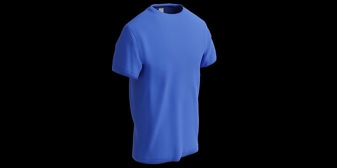 Simple Blue T Shirt 3D model | CGTrader