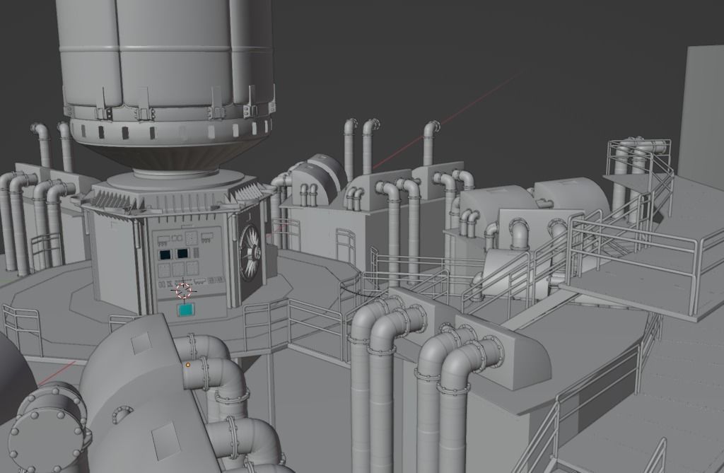 Silo Series Generator Room free 3D model | CGTrader