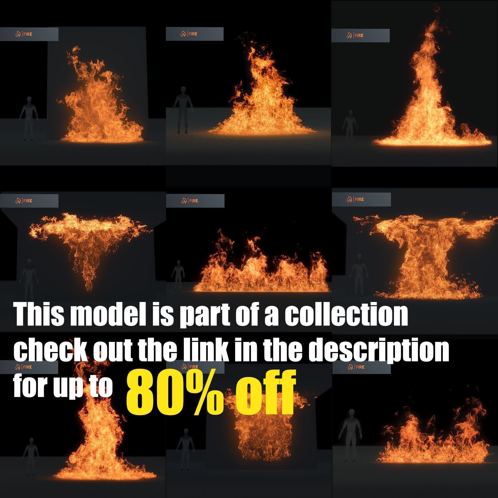 3D Big Fire Animation 3D model animated | CGTrader