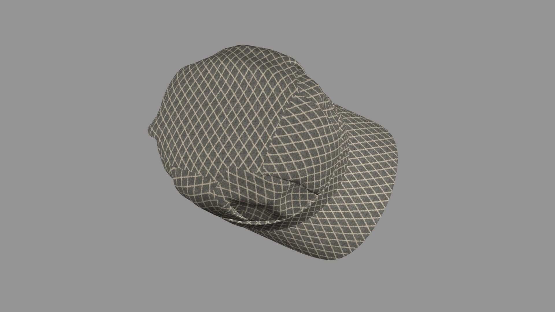 Basic Cap Hat Grid Low-poly 3D model | CGTrader
