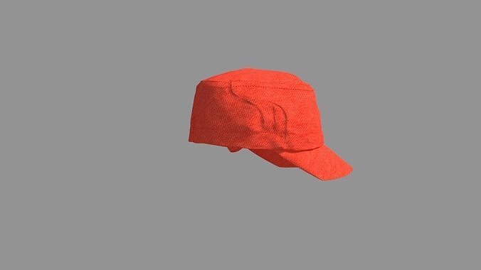 3D model Basic Cap Hat Red Low-poly VR / AR / low-poly | CGTrader