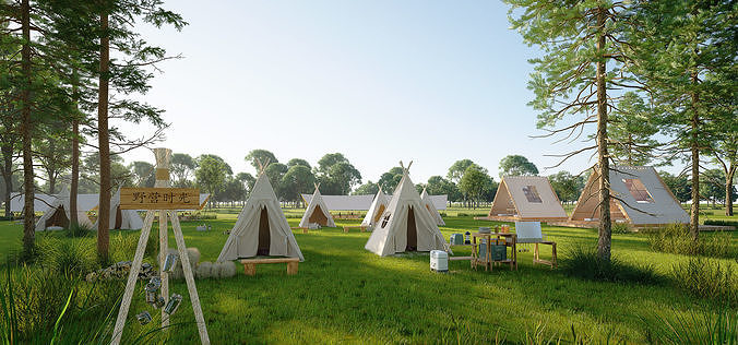 Outdoor Camp Tent 3D model | CGTrader