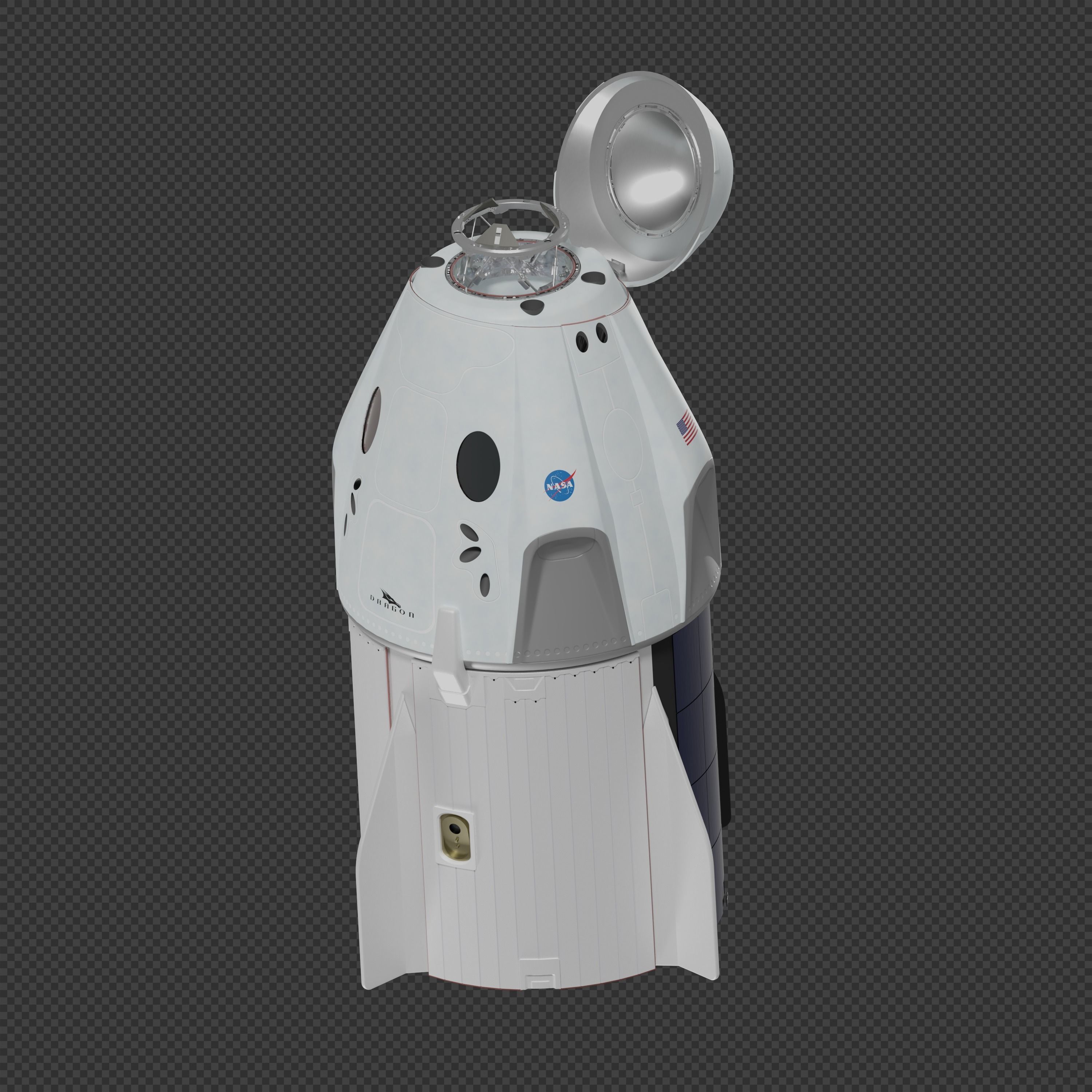 SpaceX Dragon spacecraft pack 3D Model Collection | CGTrader