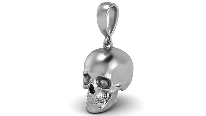Human Skull Pendant Necklace 3D model 3D printable | CGTrader