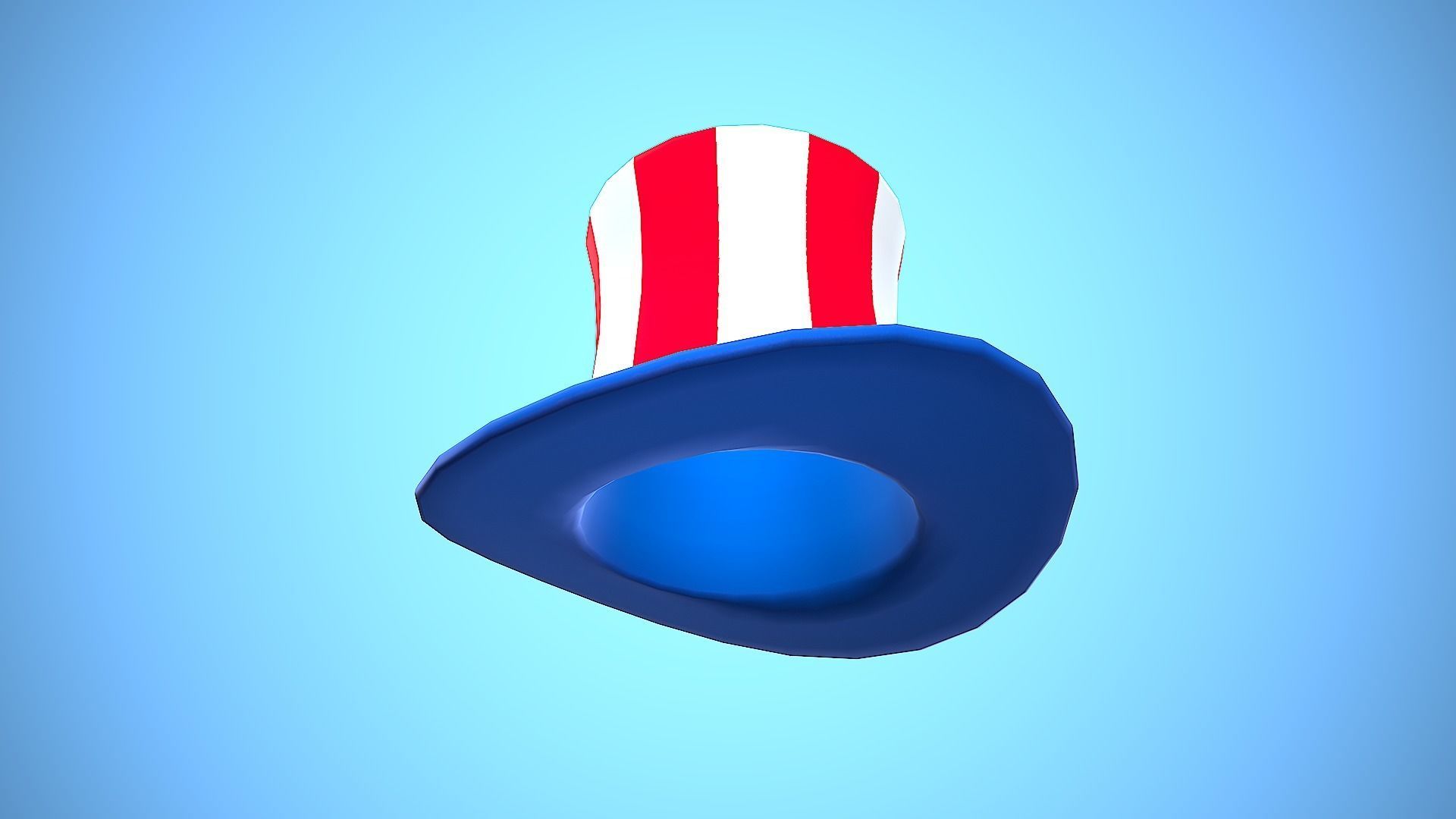 3D model UNCLE SAM HAT CARTOON STYLIZED VR / AR / low-poly | CGTrader