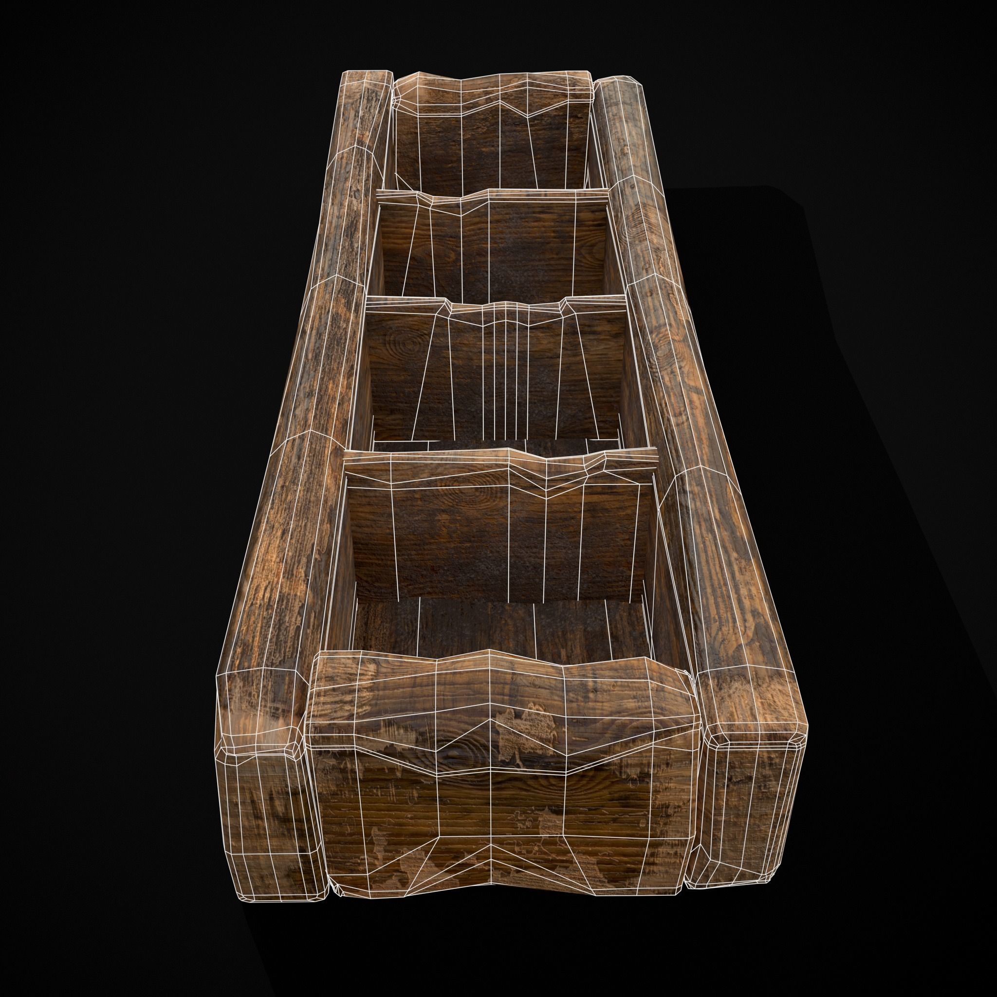 3D model Medieval Wooden Food Separator VR / AR / low-poly | CGTrader