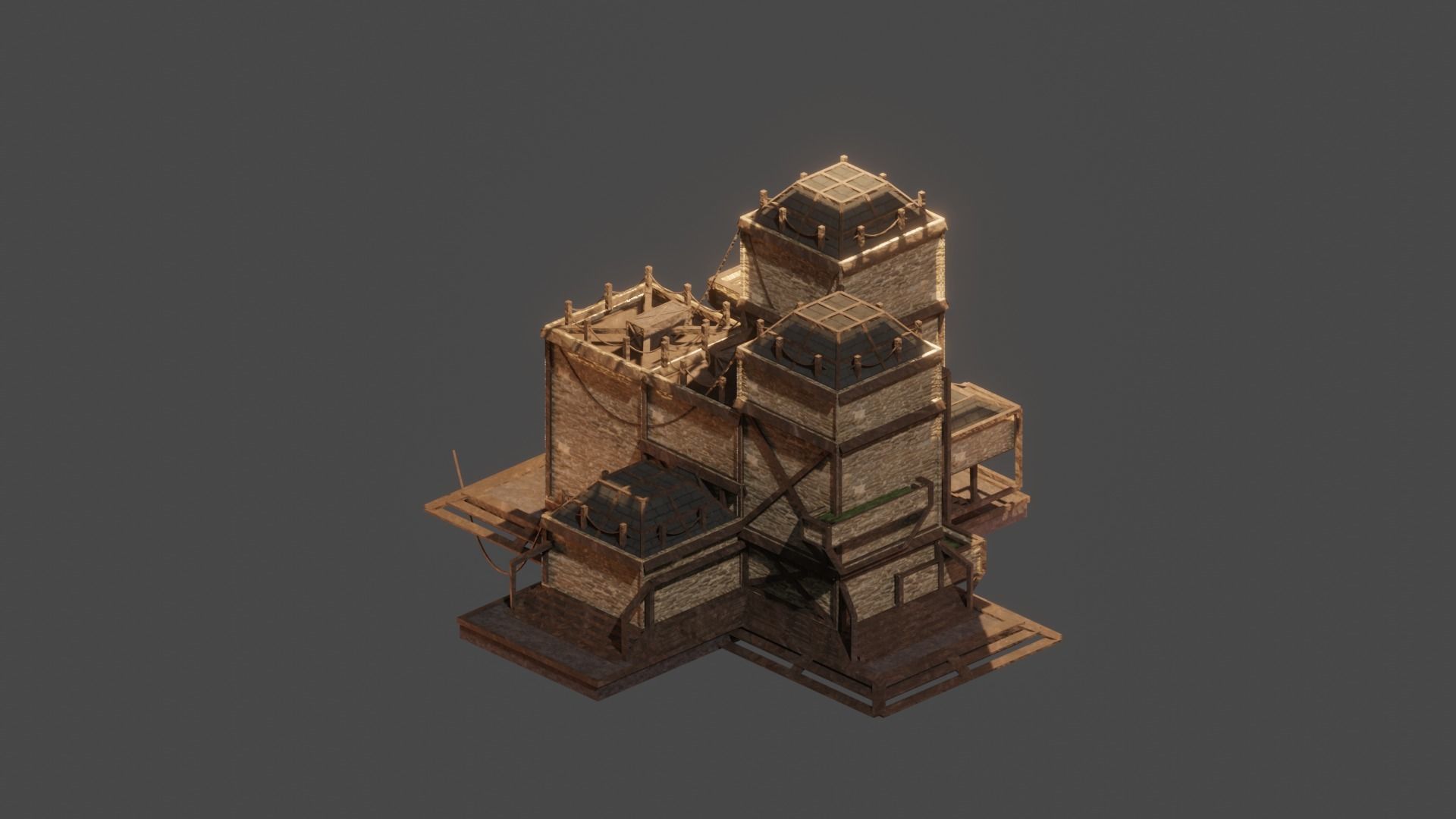 3D model Medieval House Town City Building Castle Tower Blender 17 VR / AR / low-poly | CGTrader