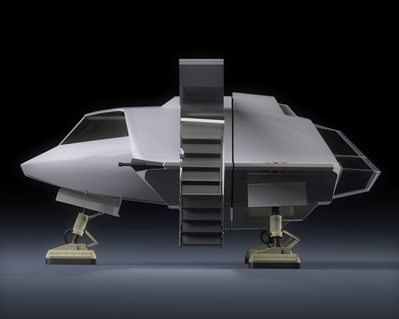 V SkyFighter Ship - External and Internal Detail 3D model 3D printable ...