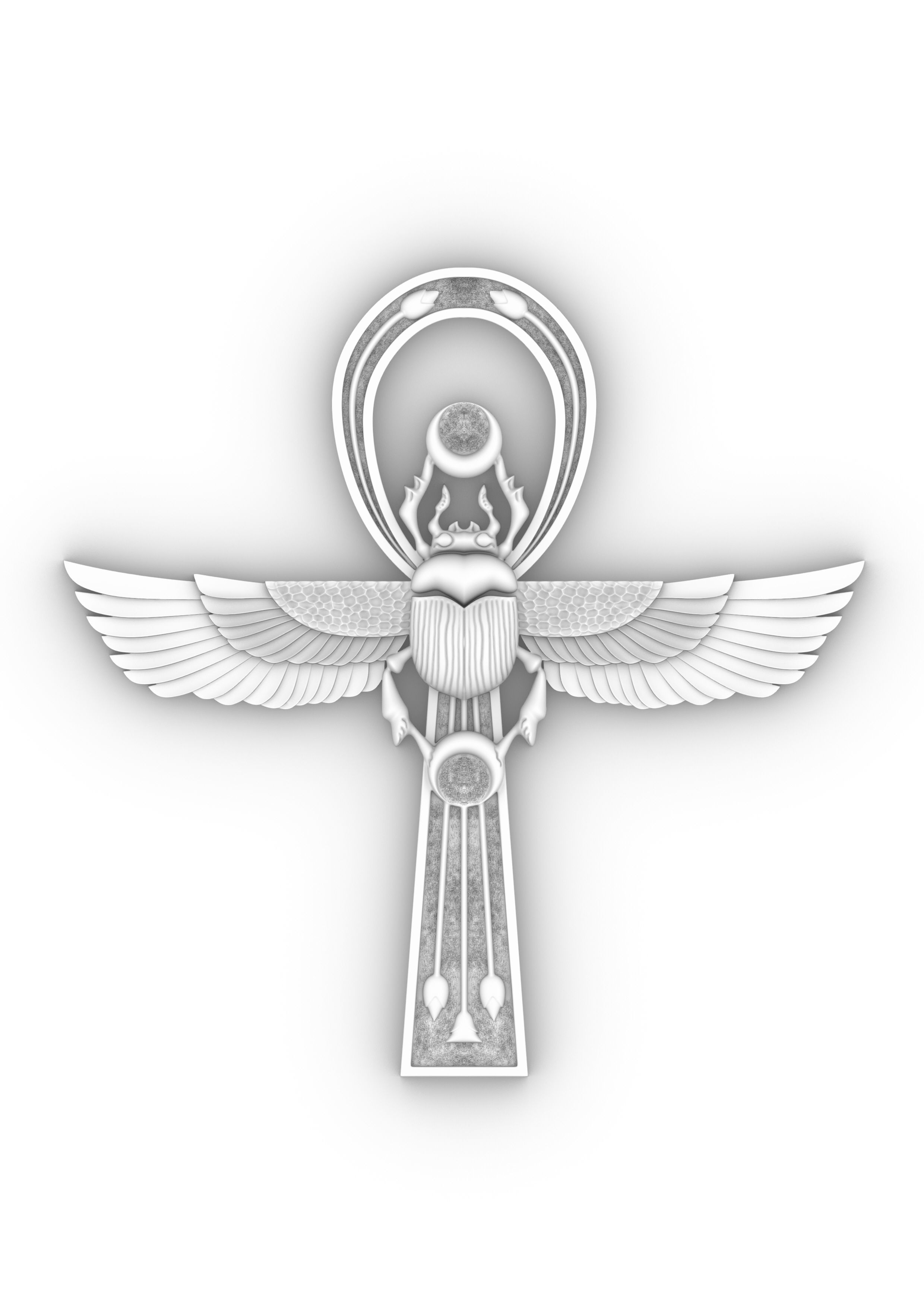 ANKH SCARAB 3D model 3D printable | CGTrader