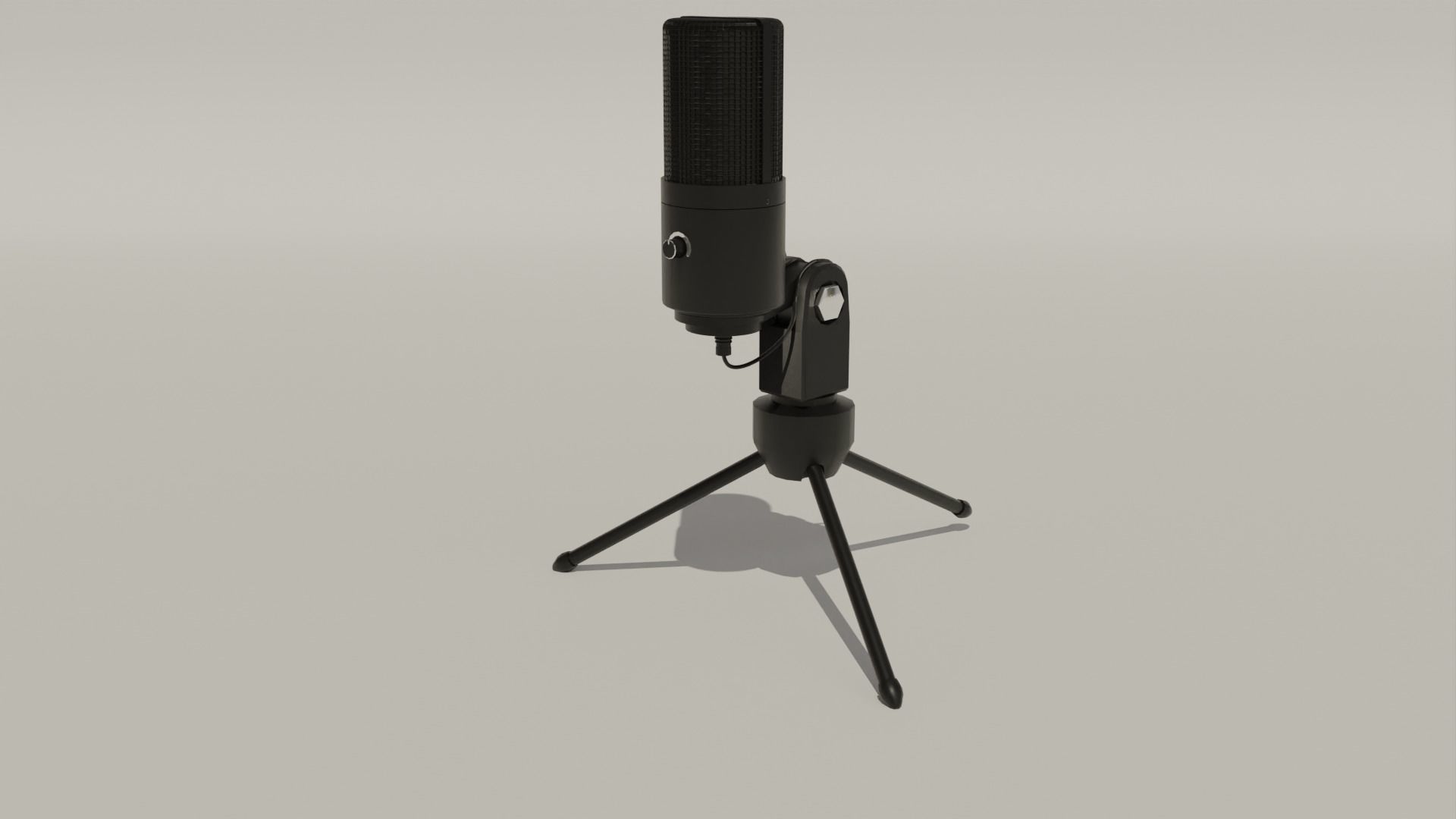 Black Microphone Minimalistic 3D Asset 3D model | CGTrader