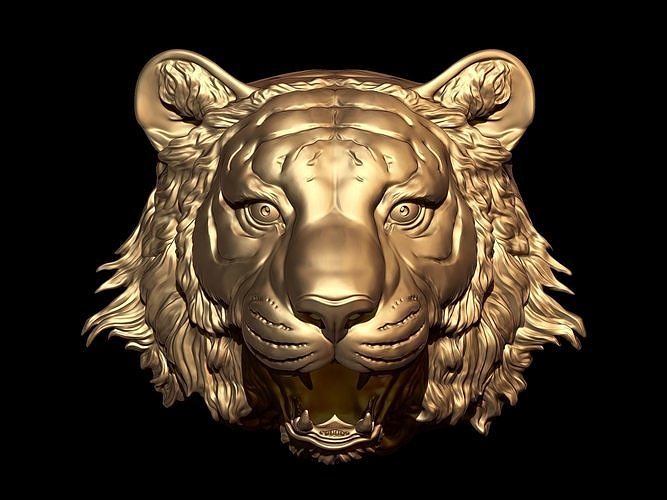 Tiger head 3D model 3D printable | CGTrader