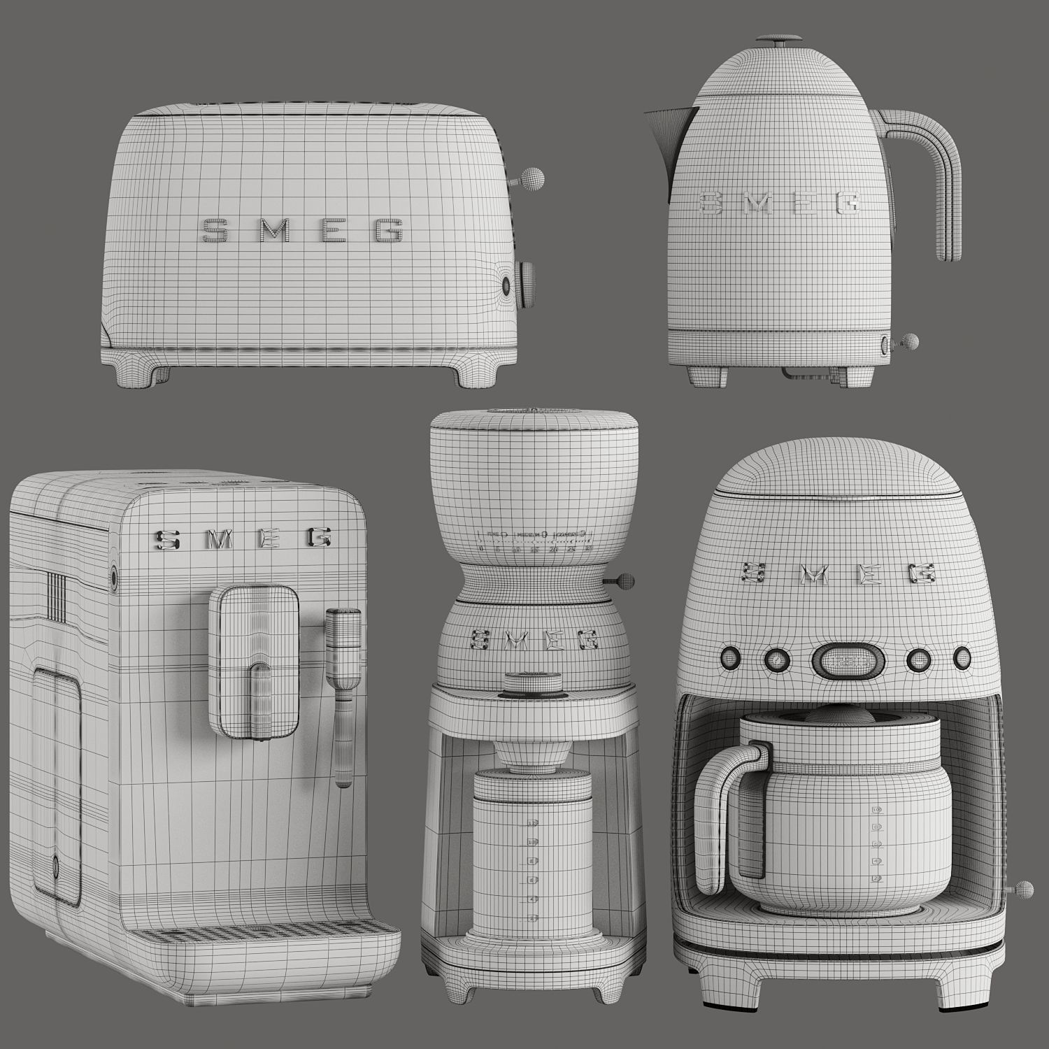 Collection smeg 2 3D model | CGTrader